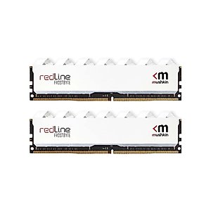 Mushkin Redline White - DDR4 UDIMM - 64GB (2x32GB) 3200MHz CL-14-288-pin1.4V Desktop Ram - Non-ECC - Dual Channel - FROSTBYTE Heatsink (MRD4U320EJJP32GX2)