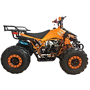 X-PRO 125cc ATV Automatic Transmission w/Reverse, LED Headlight, Big 19"/18" Tires! (Orange, Factory Package)