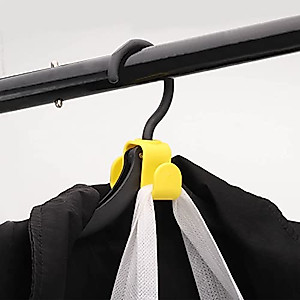 40 Pcs Double-Sided Clothes Hanger Connector Hooks Closet Space-Saving Hanger for Organizing Clothes, Yellow/Black