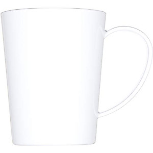 Carlisle FoodService Products Mug Plastic Coffee Mug with Large Handle for Buffets, Home, and Restaurant, Tritan, 12 Ounces, White