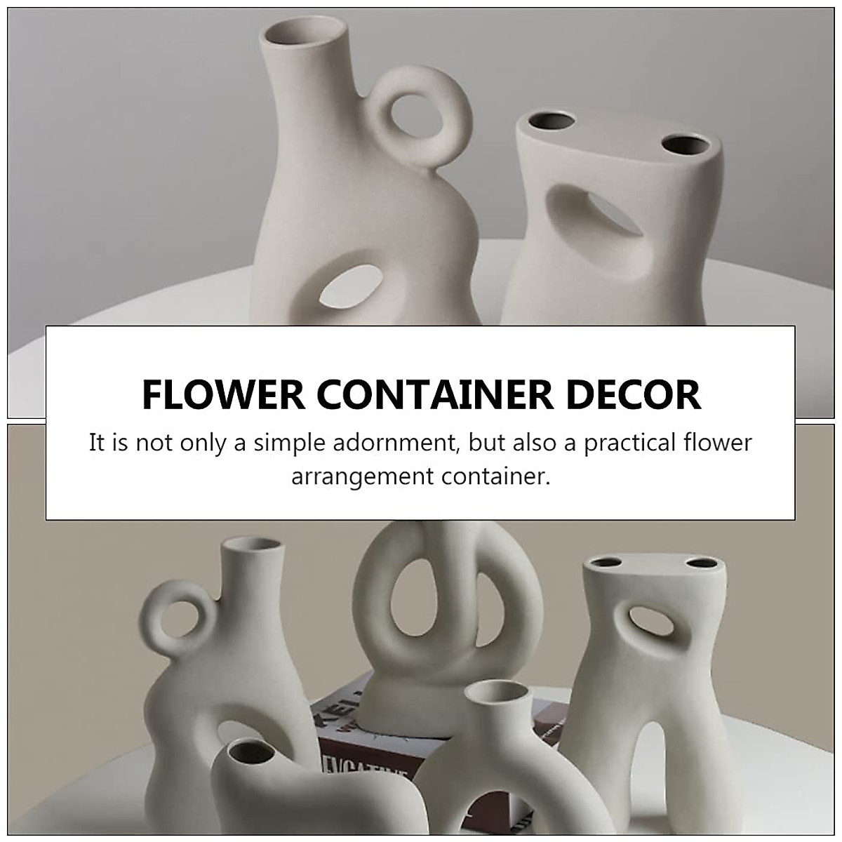 IMIKEYA 1pc Vase Abstract Art Planter Pot for Plants Indoor Flower Pots for Indoor Plants Ceramic Irregular Flowerpot Decorative Succulent Plants Office Ceramics Flower Arrangement Flowers