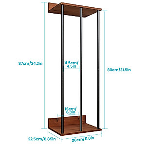 WeGXY Towel Racks for Bathroom Wall Mounted, 3 Bar Wall Towel Rack for Rolled Towels, Metal Towel Holder with Wooden Shelf, Sturdy and Large Capacity, Towel Storage Organizer