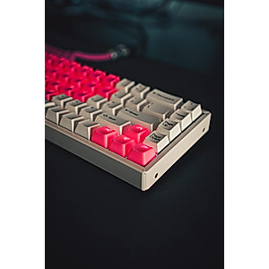 TAI-HAO 42 Rubber Gaming Keycaps Compatible with All MX Types Keyboards - Neon Pink