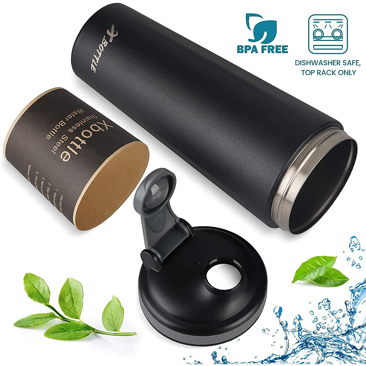 XBOTTLE 32oz Insulated Tumbler - Vacuum Insulated Stainless Steel Water Bottle Iced Coffee Travel Mug Cup with Flip Lid, Thermal Water Bottle Insulated Double Wall Spill-proof Leak-proof