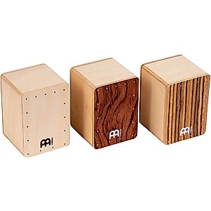 Meinl Percussion Mini Cajon Shaker Set Made in Europe-Baltic Birch Body, 2-Year Warranty, 3 Piece Mixed (SH50-SET)