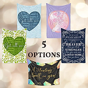 InnoBeta Inspirational Blankets for Women, Men, Get Well Soon Gift for Friends Recovering from Surgery, Chemotherapy, Cancer, Flannel Throw Blanket, 50'' x 65'' - You are Braver Than You Think