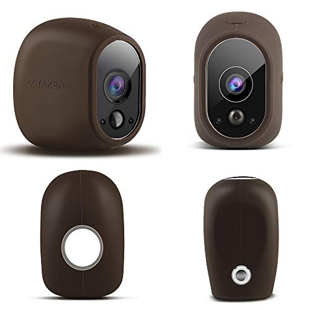 Taken Silicone Skins Compatible with Arlo Smart Security Home Camera, Silicone Skins Case Cover for Arlo Smart Security Wire-Free Cameras, 3 Pack, Brown