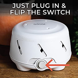 Yogasleep Dohm UNO White Noise Sound Machine (White) With Real Fan Inside for Non-Looping White Noise, For Travel, Office Privacy, Meditation, Sleep Aid For Adults & Baby, Registry Gift