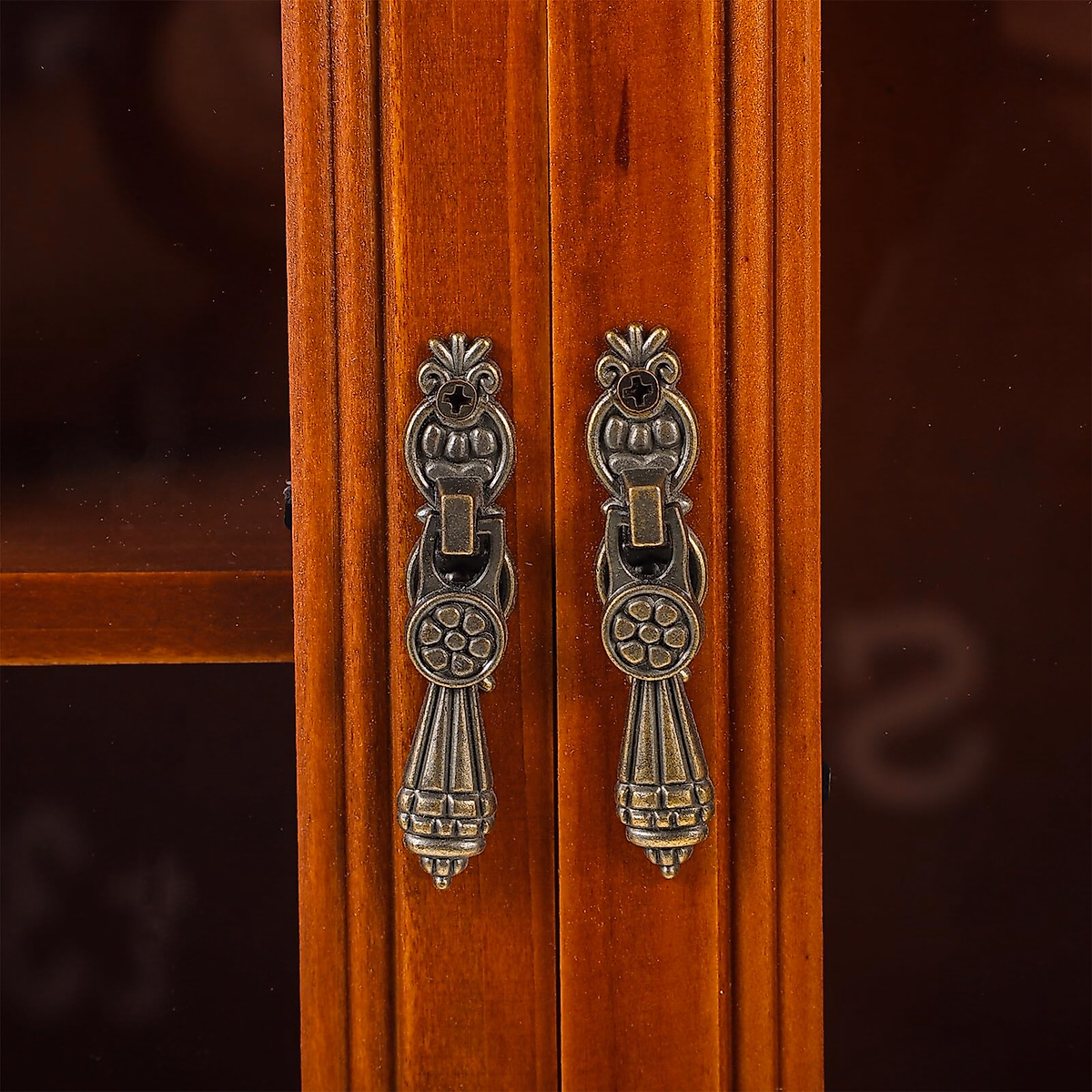 Holibanna Wood Wall Storage Cabinet Bathroom Wall Medicine Cabinet Rustic Hanging Kitchen Cabinet Wall Shelf Hanging Cupboard Pantry Storage Floating Shelf Cabinet Brown