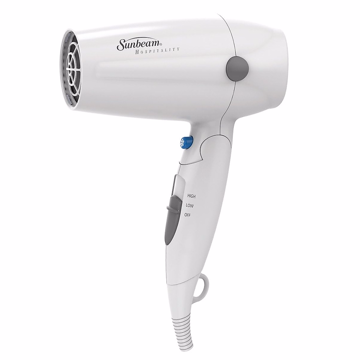 Sunbeam HD3005-001 White Folding Hand Held 2-Speed Hair Dryer