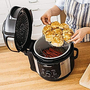 Ninja - Ninja Foodi 8qt. 9-in-1 Deluxe XL Pressure Cooker & Air Fryer - Stainless Steel/Black (Renewed)