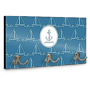 YouCustomizeIt Rope Sail Boats Wall Mounted Coat Rack (Personalized)