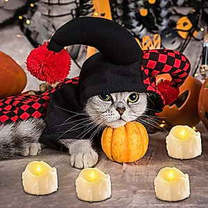 PChero Tea Lights Candles with Timer, 12 Packs Flickering Flameless LED Tealights Battery Operated Electric Votive Candles for Christmas Decorations Fall Indoor Home Decor