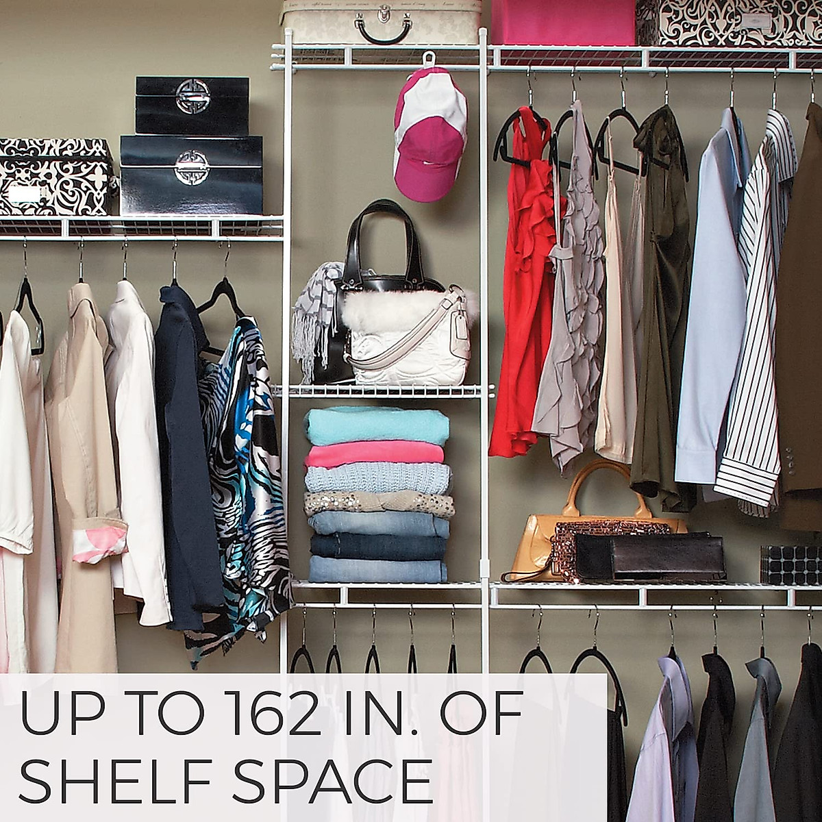 ClosetMaid 1628 Closet Organizer Kit, 5-Foot to 8-Foot, White