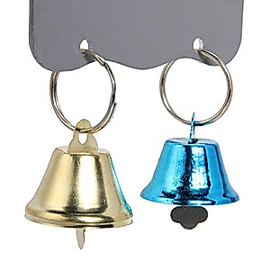 Bird Mirror Toy Parrot Hanging Anti-Shatter Mirror Fun Play Toy with Bells for Parakeet Cockatiel Conure Budgie Lovebird Cockatoo Canary Finch Cage Accessories