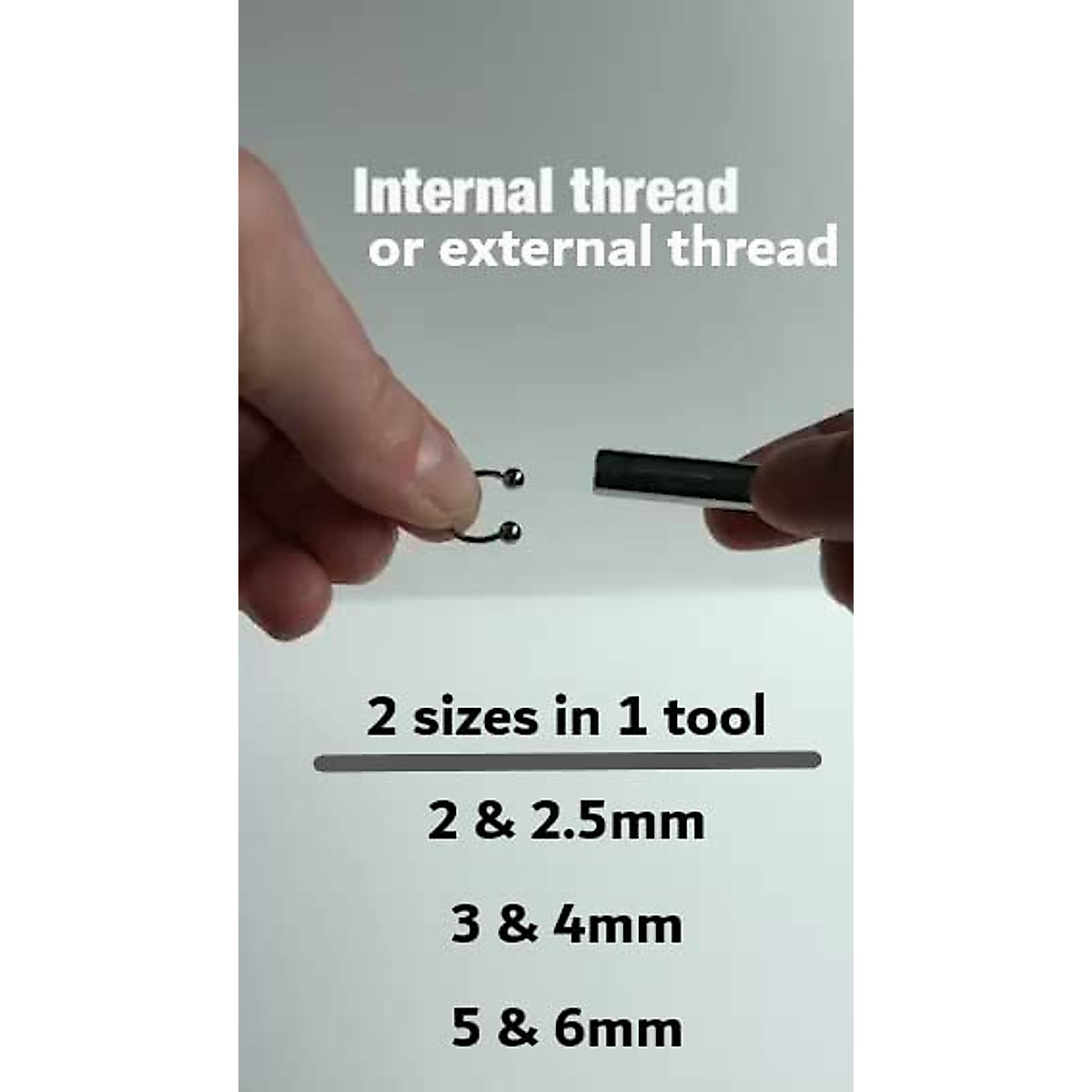 Body Jewelry Ball Holder/Removal Tool - 2 Sizes Per Tool (2mm & 2.5mm)