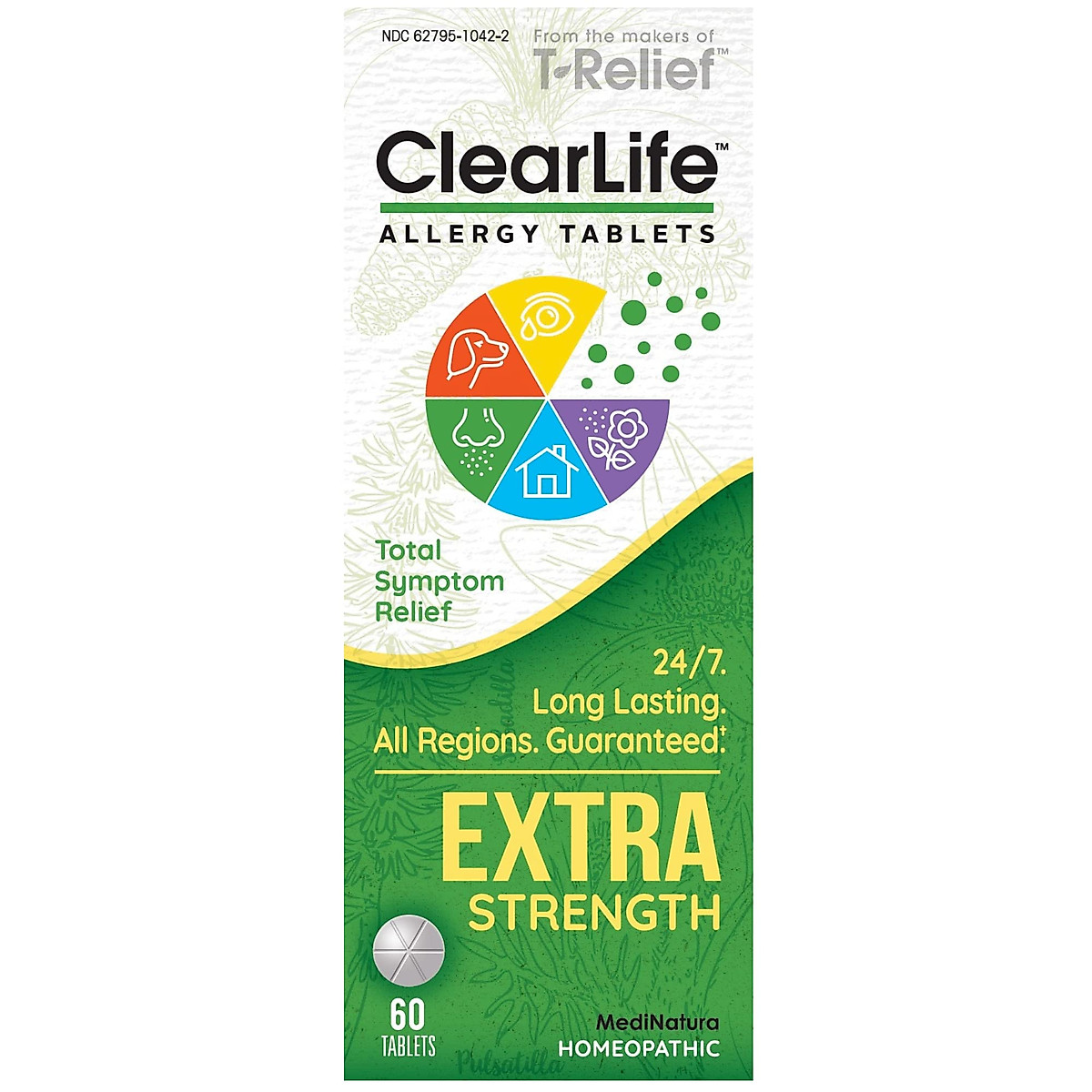 ClearLife Extra Strength Multi-System Allergy Relieving Homeopathic Remedy - 15 Powerful Actives Provide Potent Maximum Congestion, Itchiness & Sinus Pressure Relief - Non-Drowsy - 60 Tablets