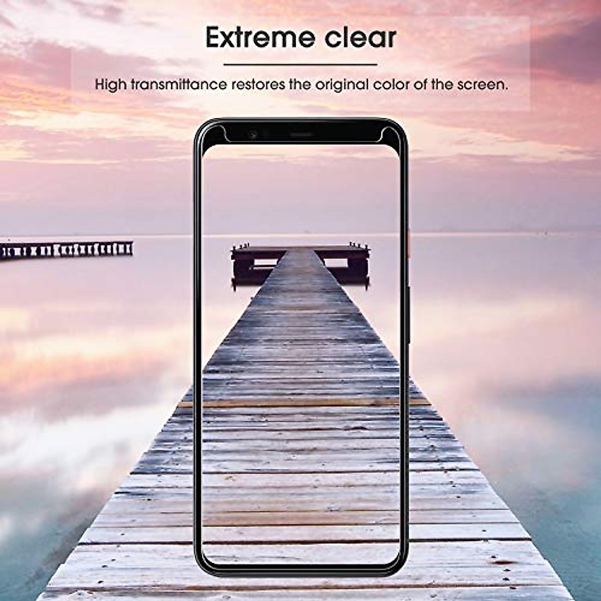 [4 Pack] OMOTON Google Pixel 4 XL Screen Protector, Tempered Glass Screen Protector for Google Pixel 4XL 2019 Released with/Alignment Frame/Scratch Resistant/Bubble Free