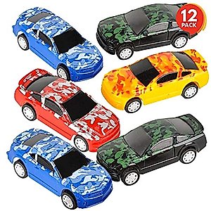 ArtCreativity 3.25 Inch Pull Back Toy Cars for Kids, Set of 12, Pullback Racers in Assorted Colors, Birthday Party Favors for Boys & Girls, Goodie Bag Fillers, Small Carnival and Contest Prize