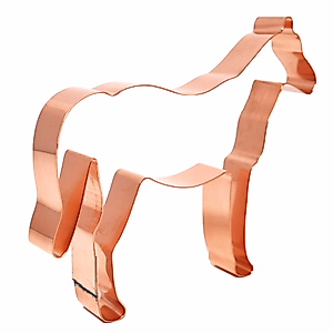 Horse Copper Farm Animal Cookie Cutter 5.5 X 4.25 inches - Handcrafted Copper Cookie Cutter by The Fussy Pup