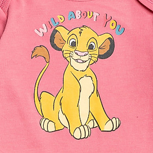 Disney Lion King Simba Newborn Baby Girls 2 Pack Sleeper Gown Pink 0-6 Months