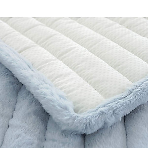 YU&AN Bay Window mat,Window sill mat Plush Bay Window Blanket Tatami Cushion Balcony mat Machine Washable for Sofa Bedroom Window sill-Blue 60x180x1.5cm(24x71x1inch)