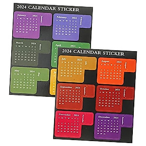 Ciieeo 1 Set Books Calendar Sticker Labels tag School Book tabs Planner Accessories DIY Planner tabs Multi-Function Book tabs Household Planner tabs Adhesive Tape Paper Office Portable
