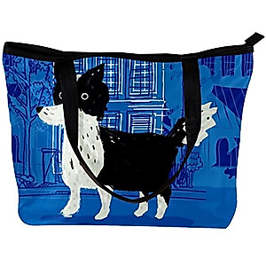 Tote Bag Shoulder Bags Handbags Cute Border Collie Dog Puppy Satchel Handbags for Women with Inner Pouch