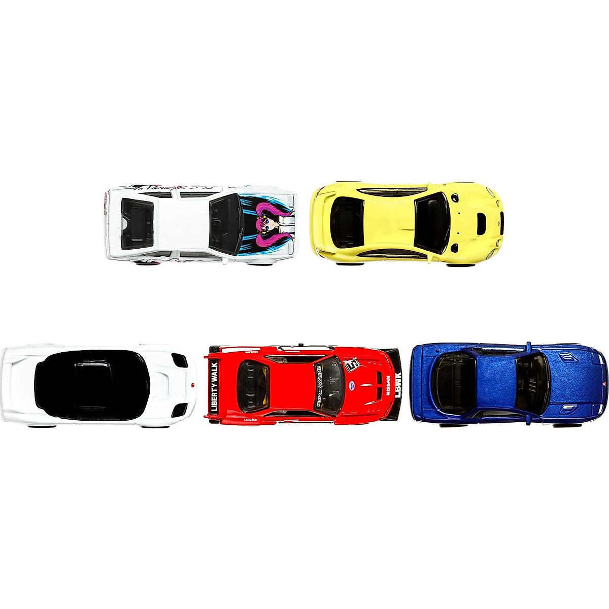 Hot Wheels Premium Car Culture Mountain Drifters Design Container Set, 5 1:64 Scale Toy Drift Vehicles, Premium Execution for Collectors