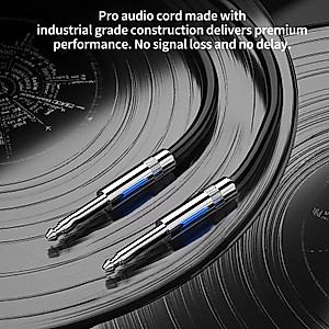 Wdpqyy 2-Pack 25ft 1/4 Inch TS Cable, Professional Quarter Inch 1/4 Inch to 1/4 Inch TS Stereo Interconnect Cable