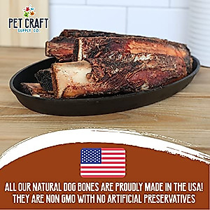 Pet Craft Supply All Natural Healthy Beef Rib Bones Dog Chews Treats for Aggressive Chewers Long Lasting Rawhide Free, Premium Grade Slow Roasted for Puppies or Small Medium Dogs 10 Count (Pack of 1)