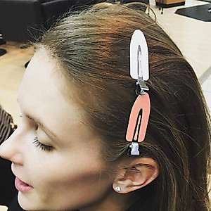 QUEENTI Hair Clip, 12Pcs No Crease Hair Clips for Styling, Makeup, Sleeping, Makeup Application ABS Resin and Stainless Steel, Non Slip, No Bend Design, Suitable for All Hairstyles