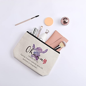 kdxpbpz Family Gifts for Women - Family Means Nobody Gets Left Behind or Forgotten - Cute Unique Makeup Bag Gifts for Daughter Son Grandchildren Niece Girls Boys Best Friend