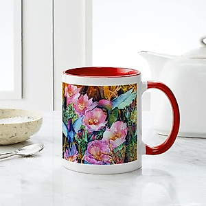 CafePress Hummingbirds And Cactus Mug Ceramic Coffee Mug, Tea Cup 11 oz