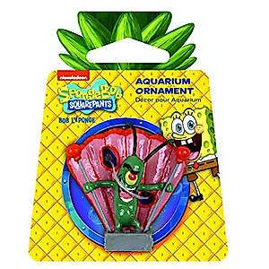 Penn-Plax Officially Licensed Spongebob Squarepants Aquarium Ornament – Plankton (Mini/Small Size) – Perfect for Freshwater and Saltwater Tanks
