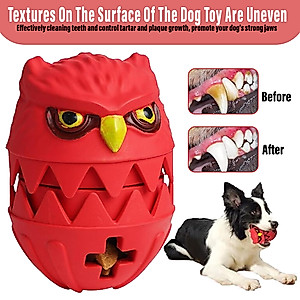 Indestructible Rubber Dog Chew Toy - Owl Shaped Indestructible Dog Toys for Aggressive Chewers, Super Chew Interactive Teething Toys for Puppies & Dogs, Heavy Duty Durable & Tough Chew Toys for Dog
