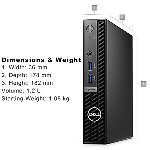 Dell Inspiron 7720 27" FHD Touchscreen All-in-One Business Desktop PC, Microsoft Office Lifetime Office & Windows 11 Pro, 13th Gen Intel 10-Core i7-1355U, 16GB RAM, 2TB SSD, GeForce MX550, Wi-Fi 6E