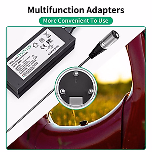 24V 2A Electric Scooter Battery Charger, Suitable for Go Go Elite Traveler, Pride Mobility, Jazzy Electric Chair Battery Charger, and Plus Ezip Mountain Trailz 3-pin XLPscooter Charger