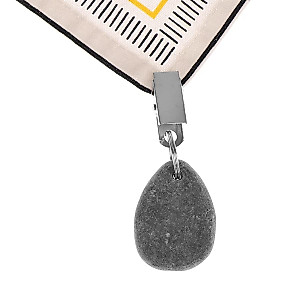 RJUN 8pcs Tablecloth Weights Tablecloth Pendant Stone Table Cover Weights Hangers with Metal Clips (Drop-Grey)