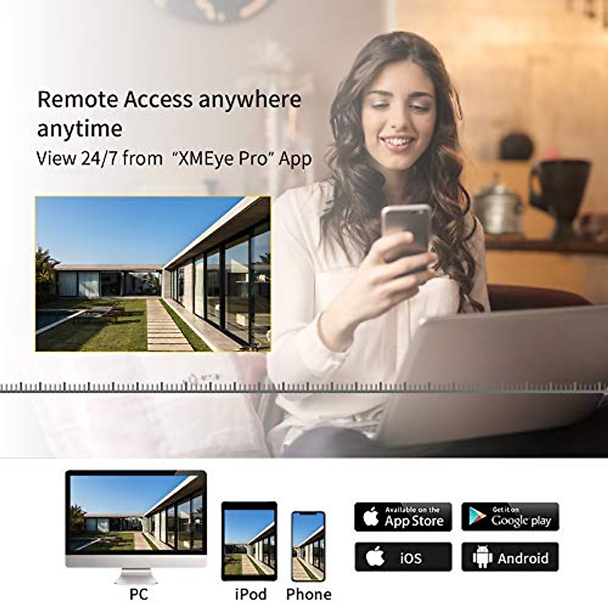 Hiseeu 5MP PoE Dome Security Camera with Audio, IP Network Camera for Indoor Outdoor Security,Add-on PoE Security Camera Waterproof, Mobile Remote Access,Super HD Night Vision