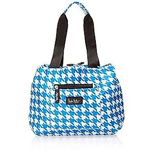 Nicole Miller of New York Insulated Lunch Cooler- Summer 2015 Colors - 11 Lunch Tote (Houndstooth Blue)