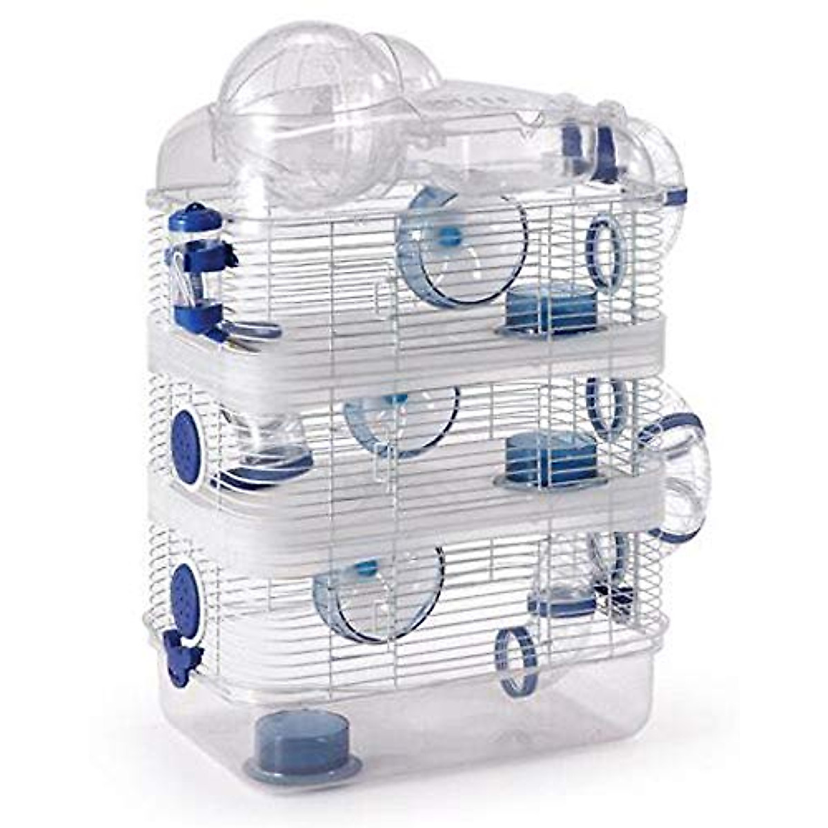 4-Levels Sparkle Clear Hamster Mice Mouse Cage with Large Top Exercise Ball 25" Height