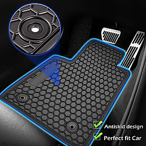 TeddyTT Floor Mats Compatible with Ford Fusion 2013 2014 2015 2016 2017 2018 2019 2020 2021 Heavy Duty Rubber Front&Rear Car Carpet Waterproof Custom Seasons Odorless all weather 2017-2022 Lincoln MKZ