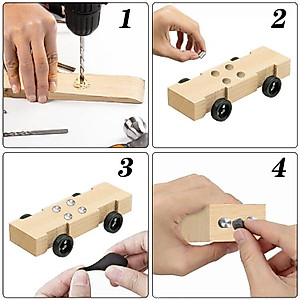 Pinewood Car Derby Weights 4 OZ 3 Size Cylindrical Tungsten Weights & Putty Kit with Case to Speed Up Your Car (4OZ-11P)