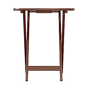 Winsome Lucca Snack Table, 22.83"W x 25.79"H x 15.67"D, Brown