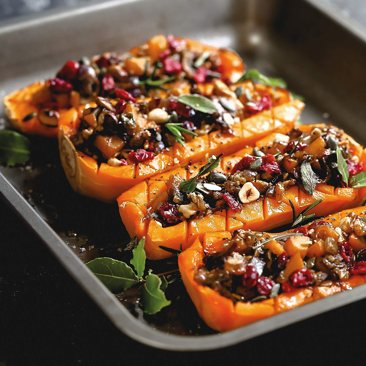 MasterClass KCMCHB2 Deep Roasting Tin, 34 x 26cm Roaster with PFOA Free Non Stick, Robust 1mm Carbon Steel, Grey