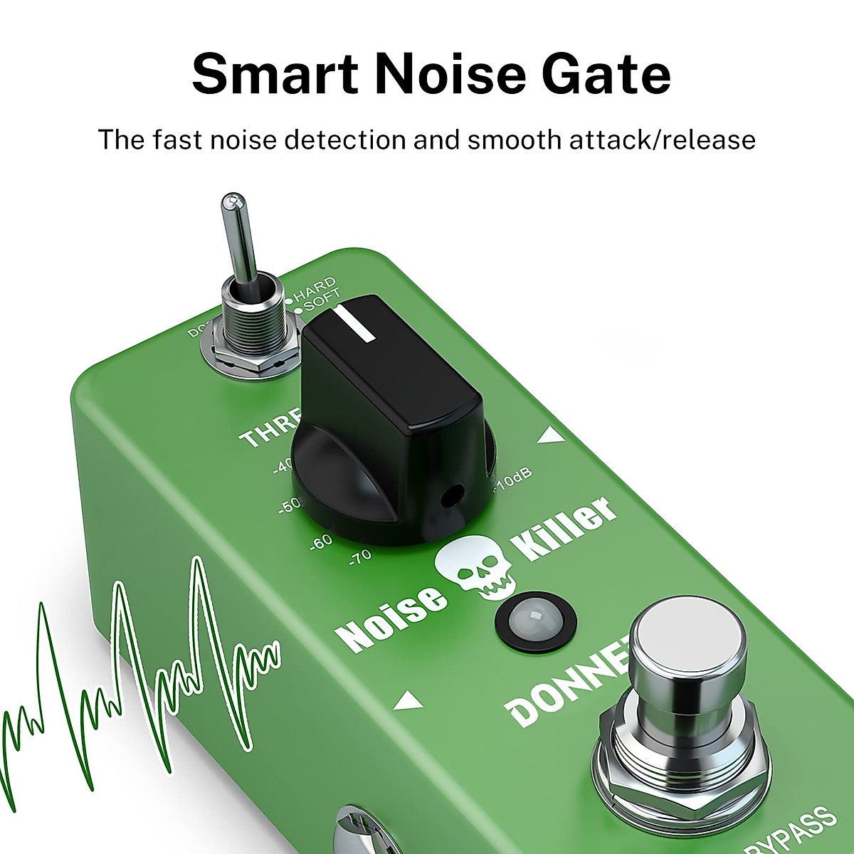 Donner Noise Gate Pedal, Noise Killer Guitar Pedal Noise Suppressor Effect 2 Modes for Electric Guitar and Bass True Bypass