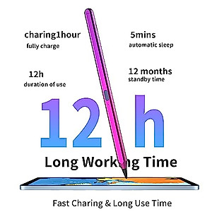 Stylus Pencil for Apple iPad 9th Generation, iPad Pro 2021 12.9/11 inch, iPad Pro 4th &3rd Generation, iPad 8th &7th &6th, iPad Air 4/3 &Mini 6/5 Compatible Apple iPads 2018-2021 [Tilt Creative]