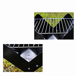 GEEKLLS Charcoal grills Shaped Foldable Style BBQ Garden Camping Outdoor Portable Charcoal Oven Grill Heater Kebab Barbecue