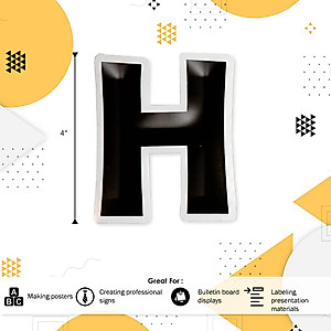 Barker Creek Letter Pop-Outs, 4 Inch, Black Tie Affair, Set of 255